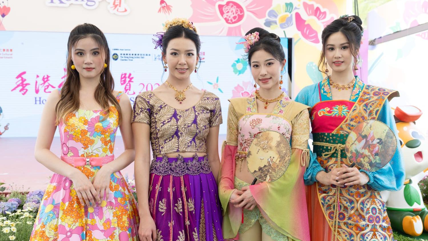 花卉展2025｜倪樂琳楊梓瑤古裝look挑戰高溫 王汛文好耐無見梁嘉莹 | am730